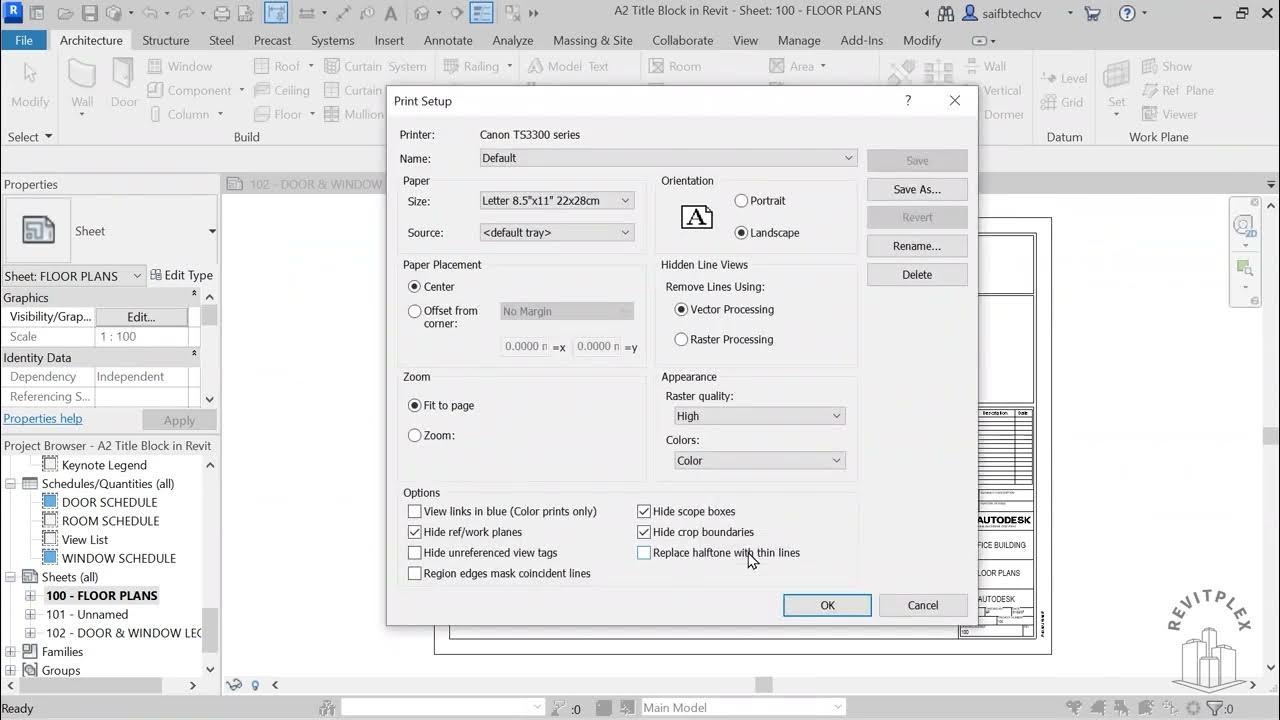 Printing the Sheet in Revit - YouTube