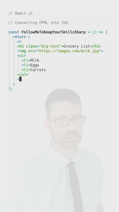 Convert Html To Jsx In Reactjs Youtube