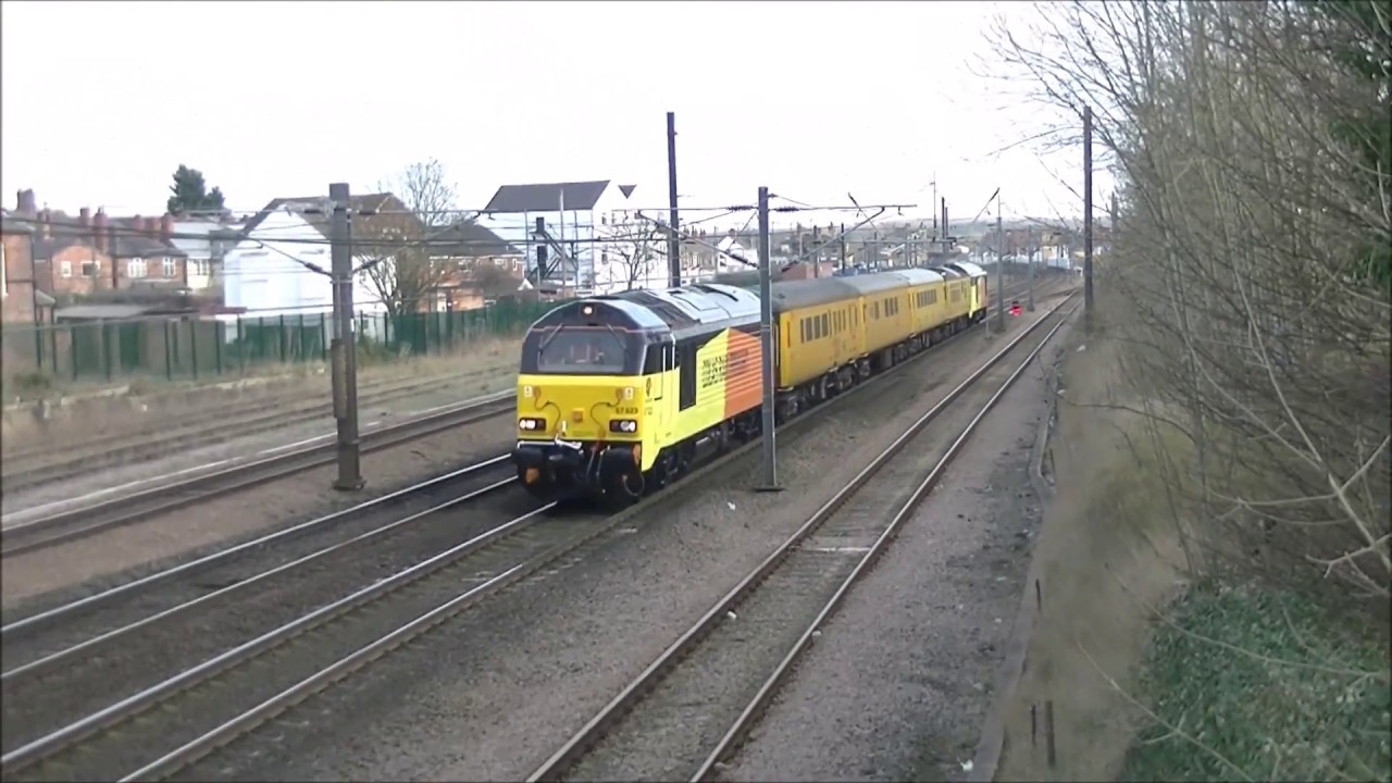 **BRAND NEW** Colas Rail 67023 & 67027 with a test train - YouTube