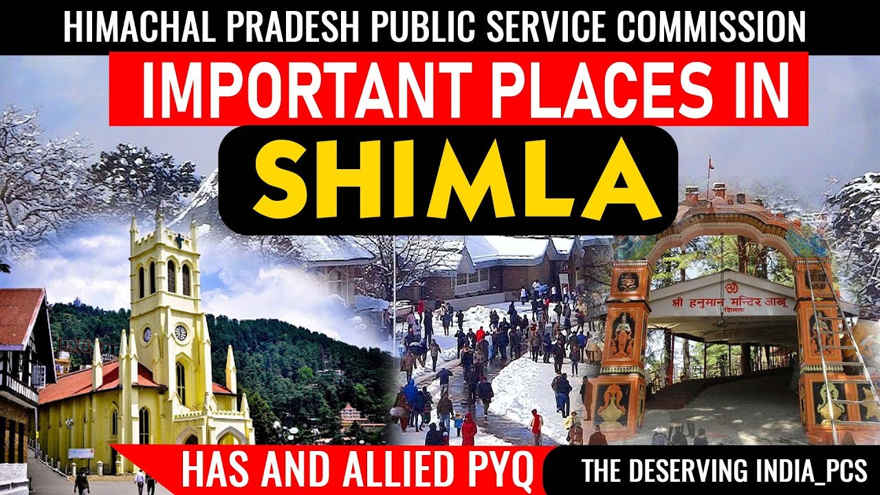 Himachal Pradesh Public Service Commission | Important Places in Shimla ...