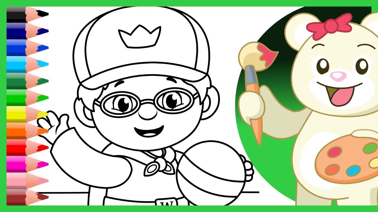 Prince Wednesday Plays Ball - How to Draw and Color - Kids Learn Colors ...