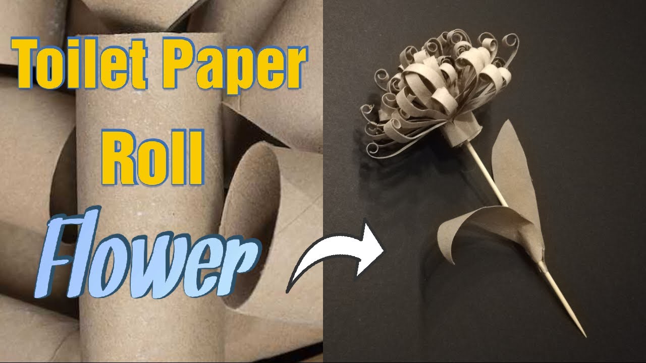 TOILET PAPER TUBE FLOWER | SPRING CRAFTS | ♻️RECYCLING DIY SERIES♻️ ...