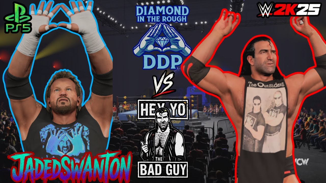 WWE 2K25: DDP vs Scott Hall – Bash at the Beach Showdown - YouTube
