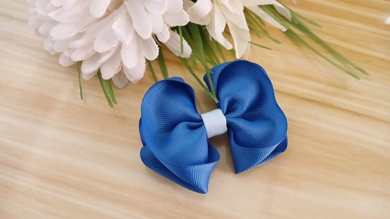 SIMPLE AND CUTE RIBBON BOW MAKING TUTORIAL 🎀 DIY RIBBON BOW 🎀 RIBBON ...