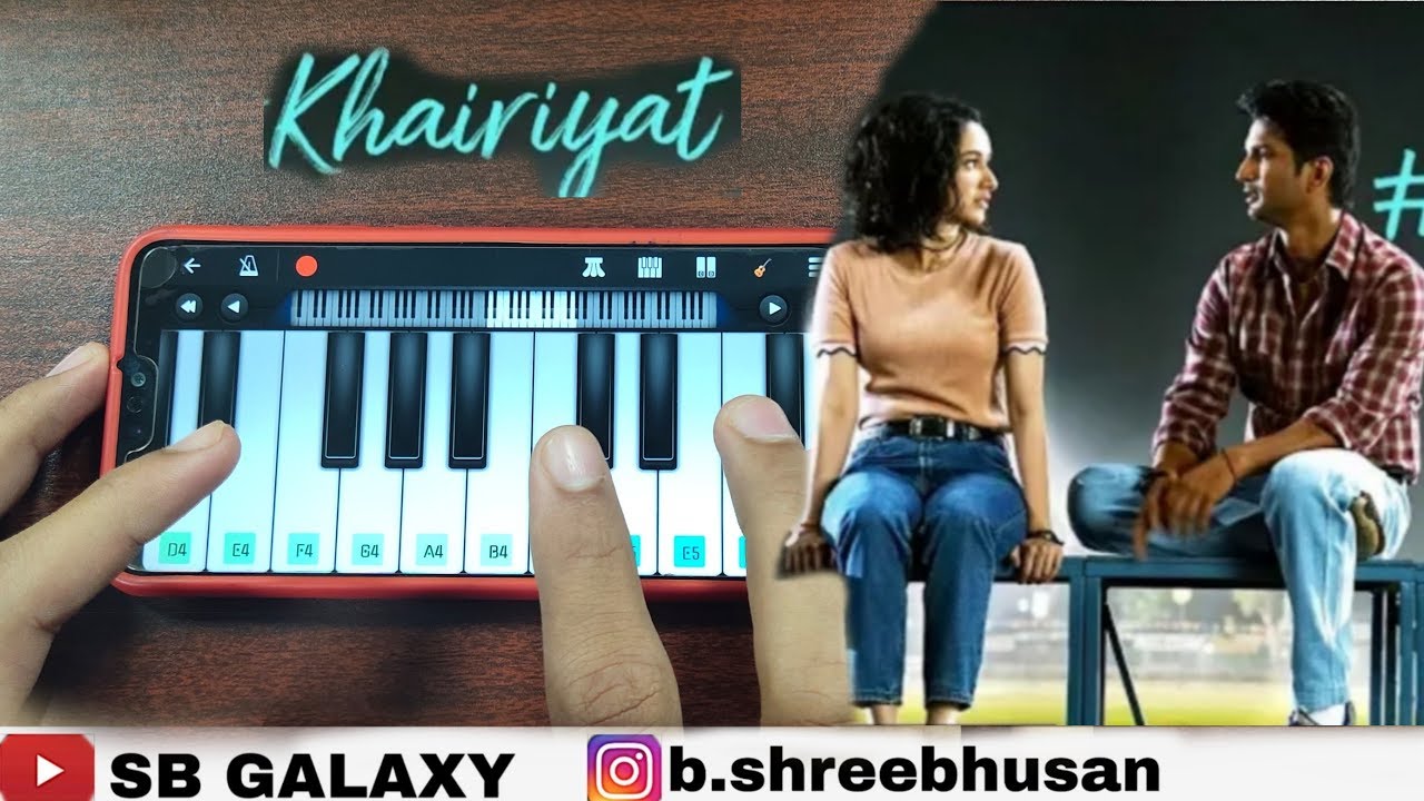 Khairiyat Piano Tutorial( Very Easy ) | Khairiyat Song In Mobile Piano - YouTube
