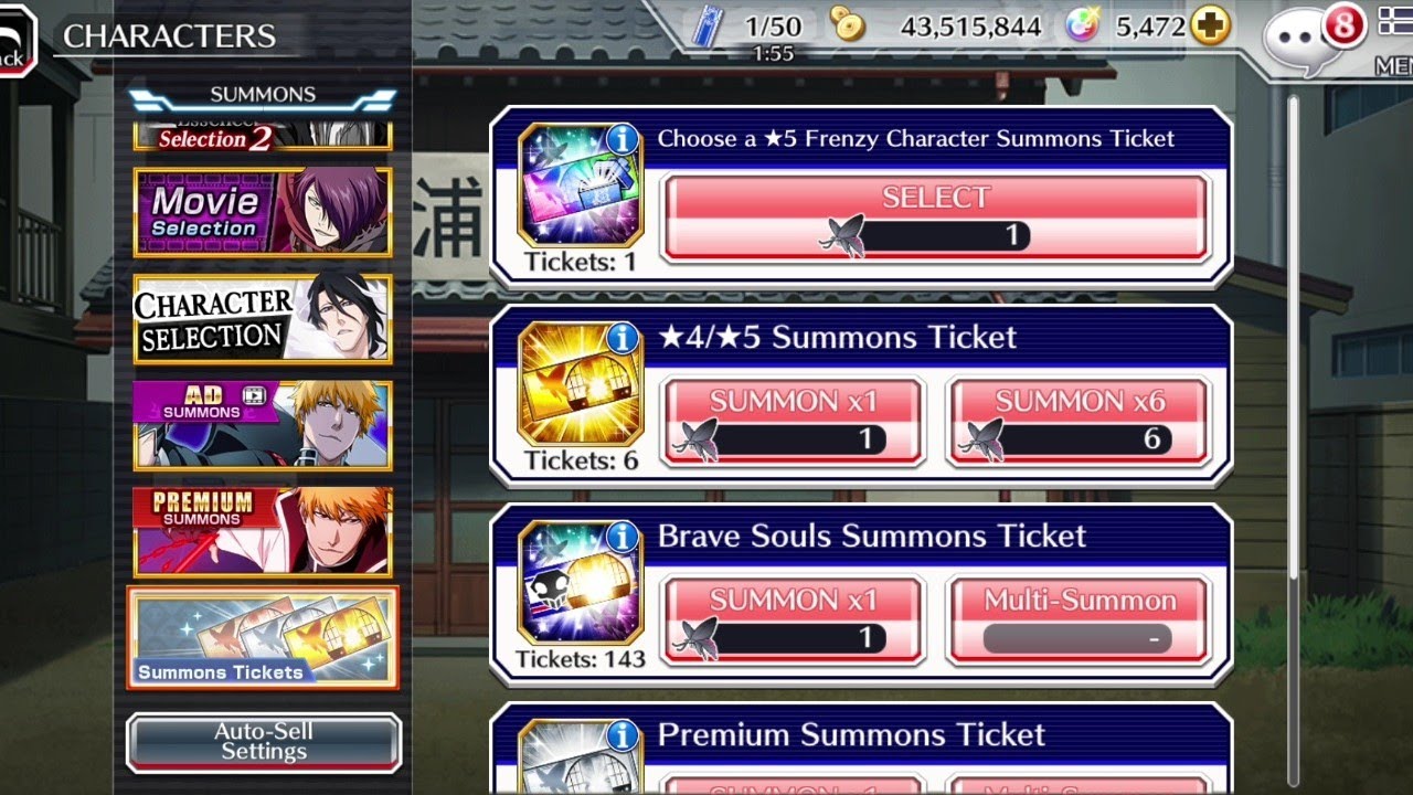 bleach brave soul second 100 brave souls ticket pull new kido unit from ...