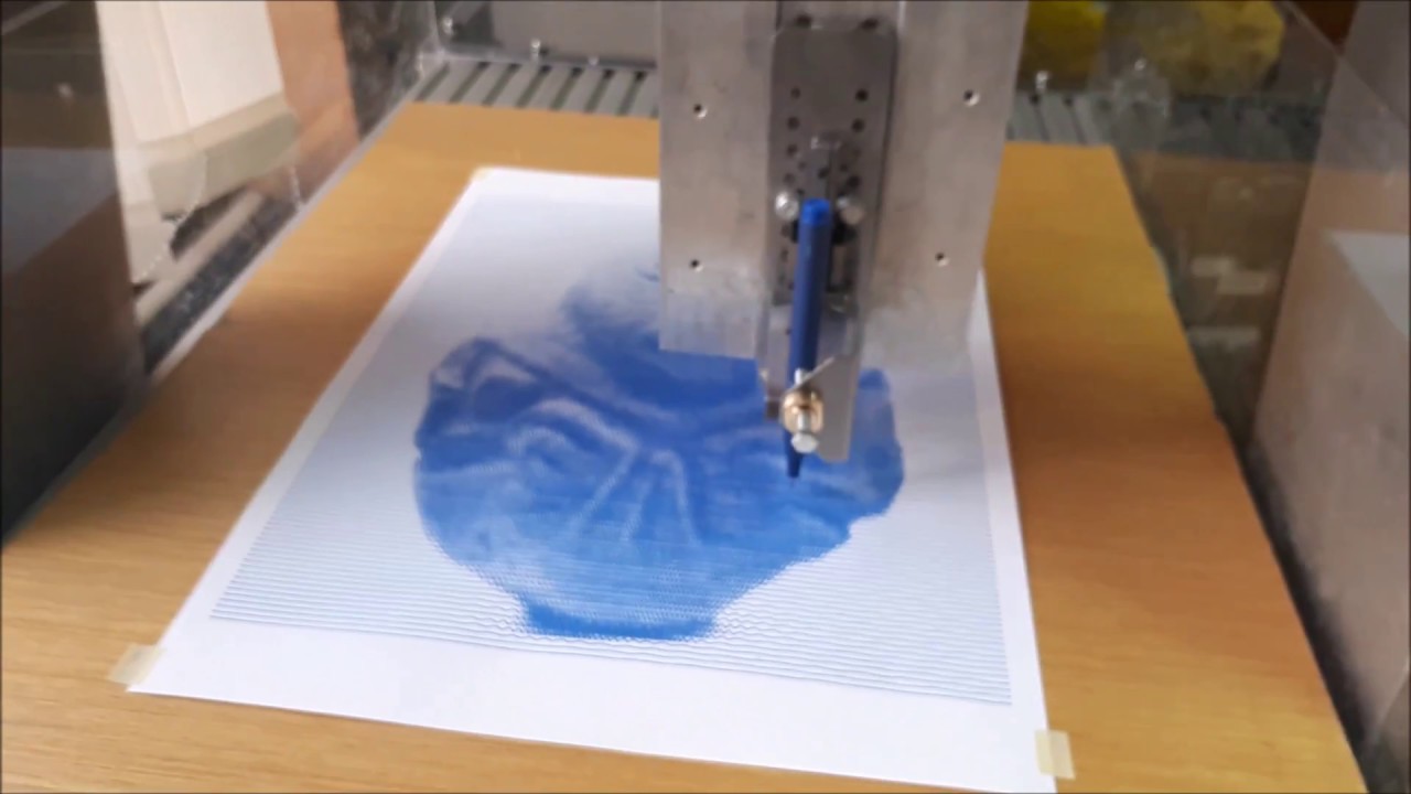 Sine wave drawing machine - CNC router XY plotting - YouTube