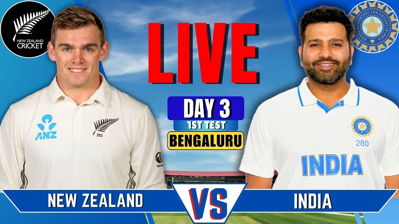India vs New Zealand, 1st Test, Day 3 | IND vs NZ Live Match | Live ...