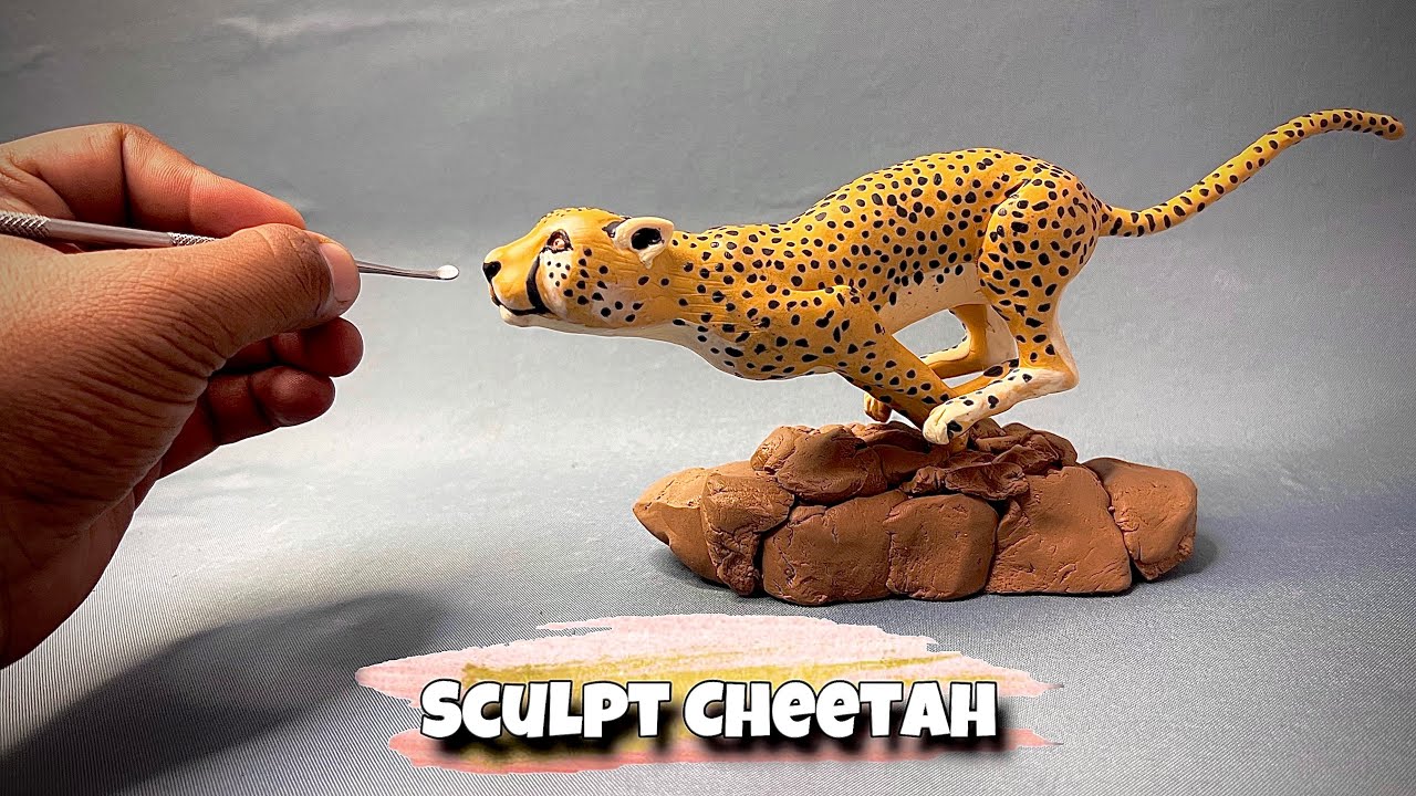 Clay Sculpting, Cheetah Making Out of Clay, Sculpting for beginners ...