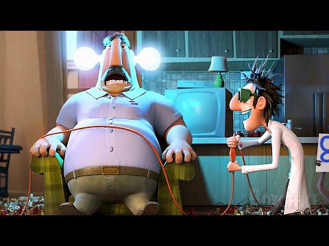 Testing inventions on Dad! | Cloudy with a Chance of Meatballs 2 | CLIP