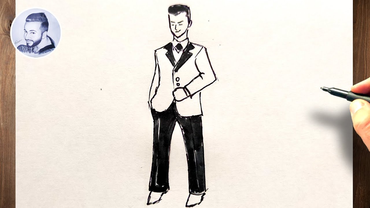 Comment dessiner un homme debout facilement - YouTube