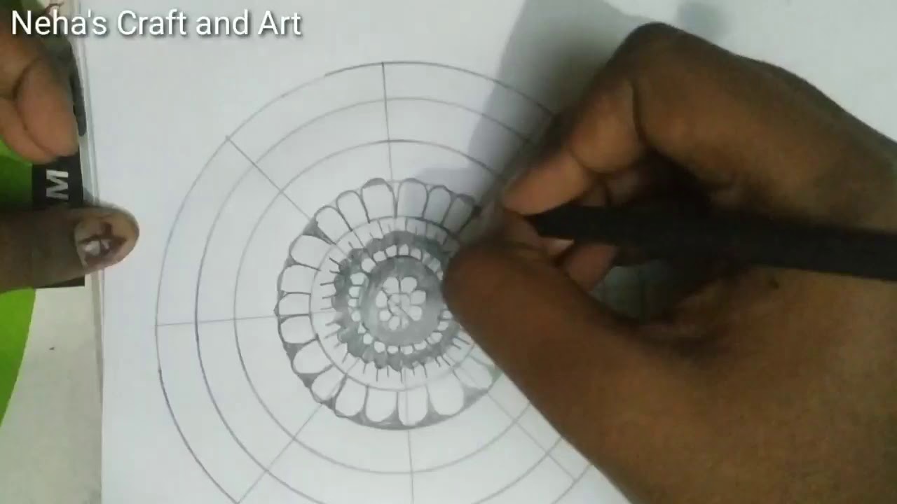 How to Draw Mandala in tamil | mandala art | tamil | Neha's Craft and ...