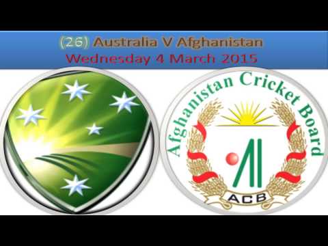 ICC Cricket World Cup 2015 Full Schedule - YouTube