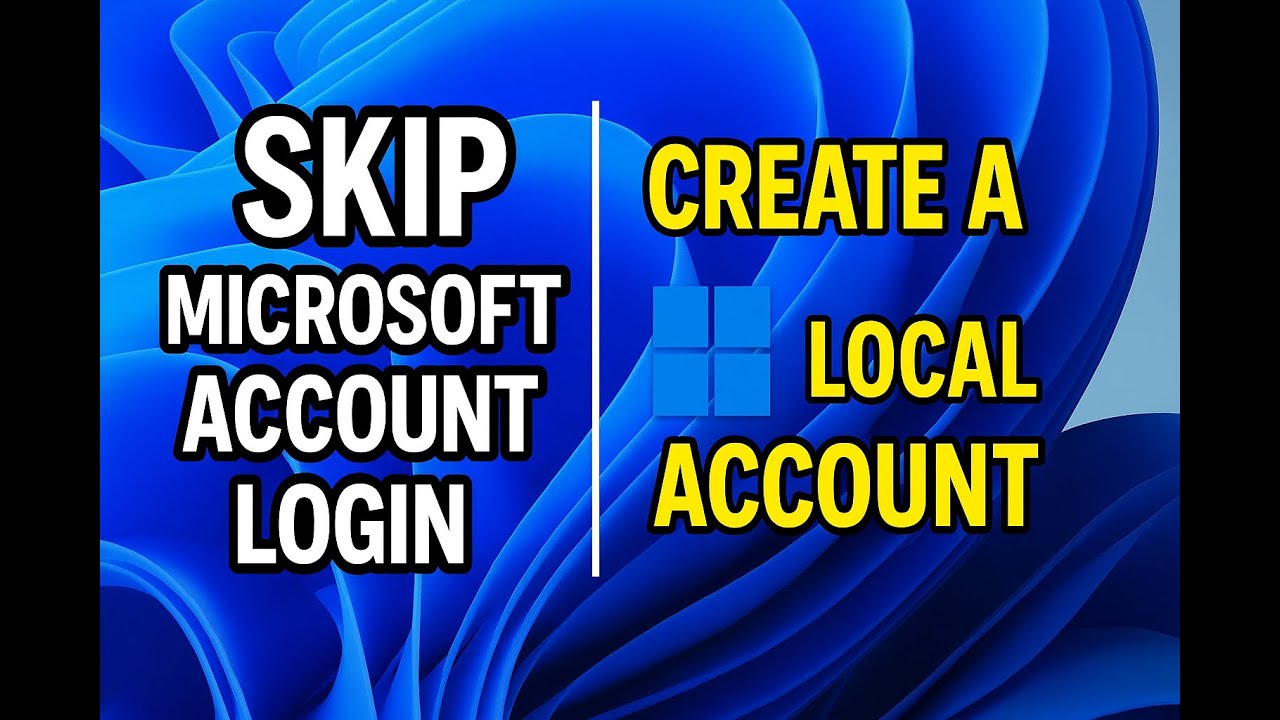 Skip Microsoft Account Login in Windows 11 (2025) | Create a Local ...