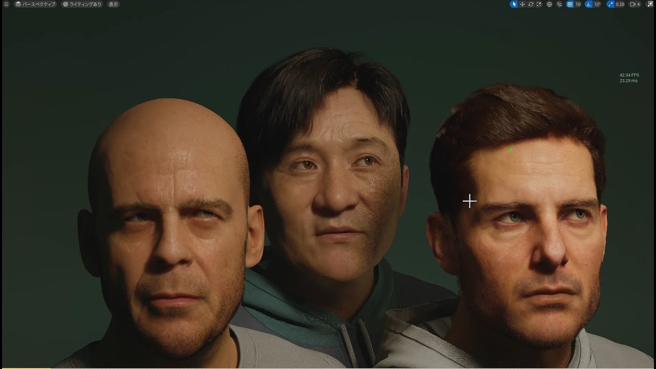 UE5でデジタルヒューマン : Unreal Engine 5 METAHUMAN - 3 person Live Link Face ...