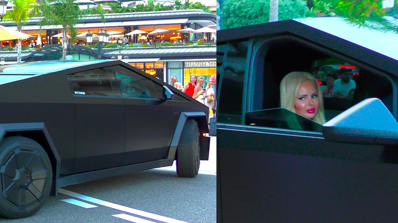 Beautiful Girl On A Cybertruck In Monaco (#16) - YouTube