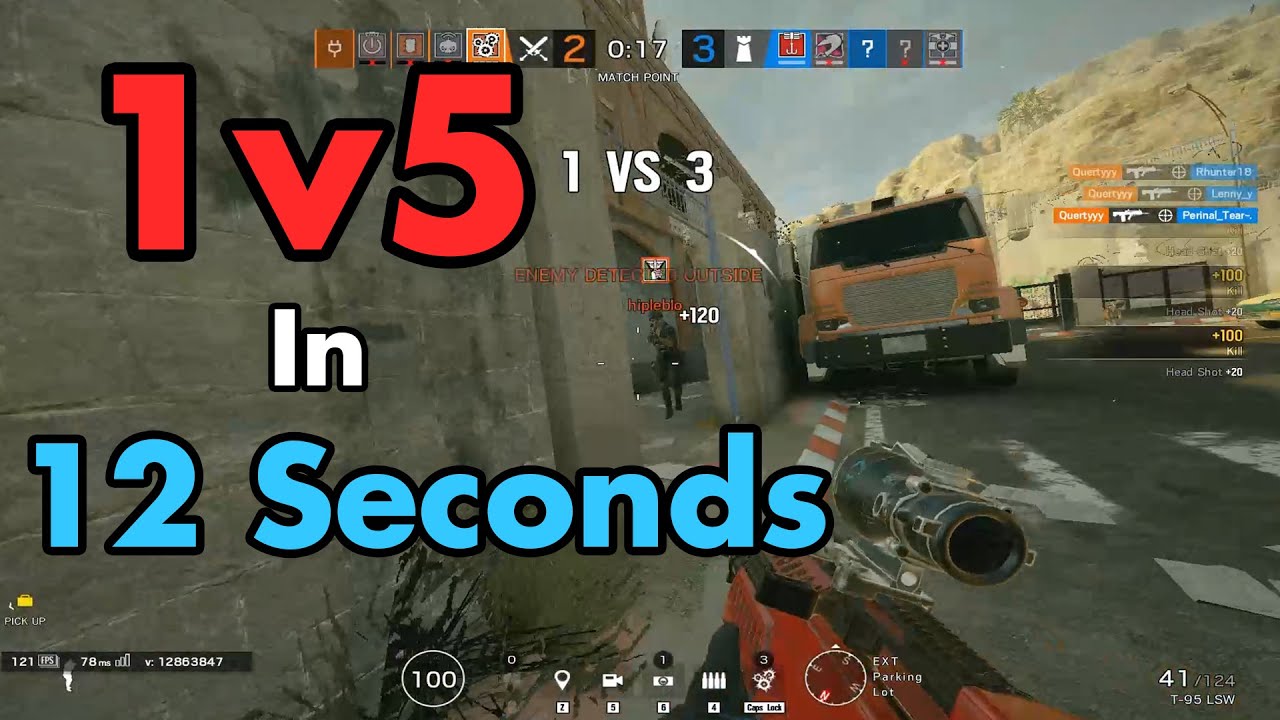 1v5 in 12 Seconds - Rainbow Six Siege - YouTube