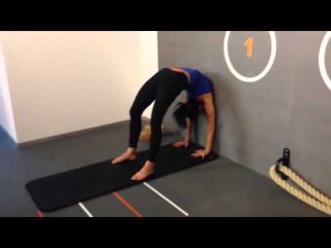 Backbend against the wall - YouTube