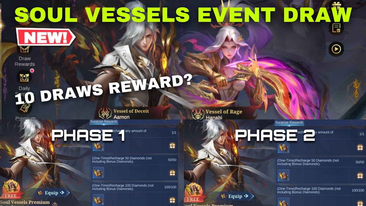 10X DRAW SOUL VESSELS EVENT MLBB! PHASE 1&2 RECHARGE EVENT - YouTube