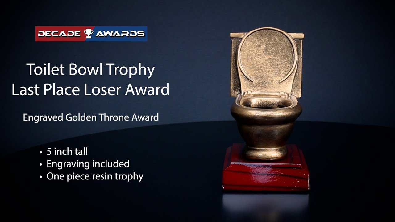 360 view - RFG841 Toilet Bowl Trophy | Last Place Loser Award by Decade ...