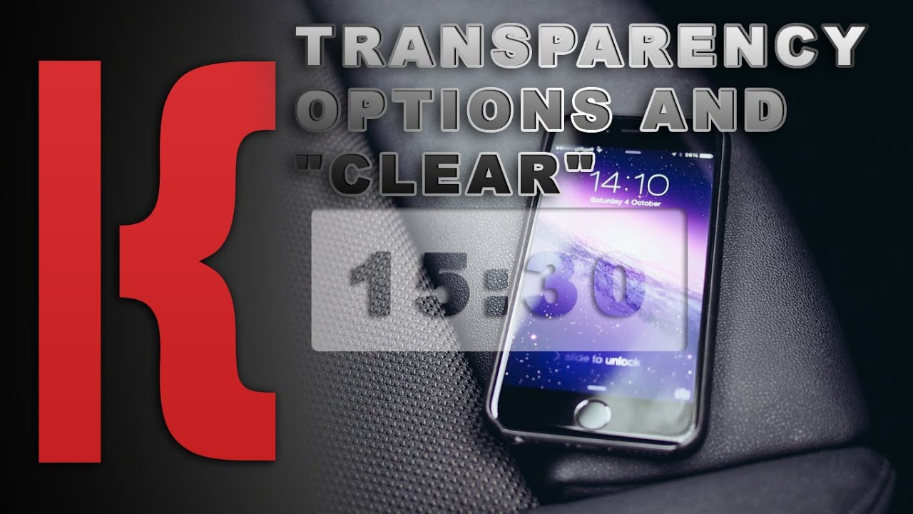 KWGT Tutorial: Transparency Options and "Clear" - YouTube