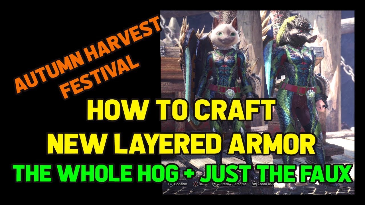 Monster Hunter World - How to craft The Whole Hog + Just The Faux - YouTube