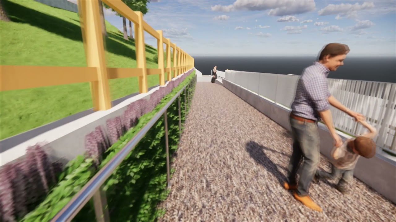 North Shields embankment walkway walk through tour - YouTube