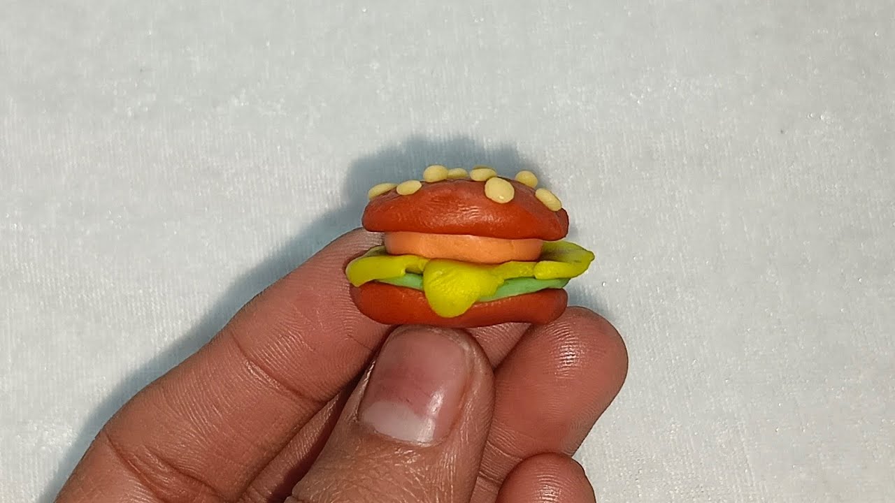 Polymer Clay Mini Burger 🍔/ Burger king Clay Burger / How To Make ...