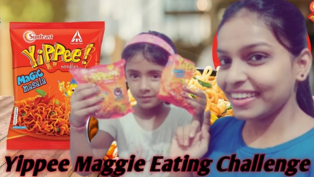 Yippee Maggie Eating Challenge|| yippee noodles competition|| Maggie ...