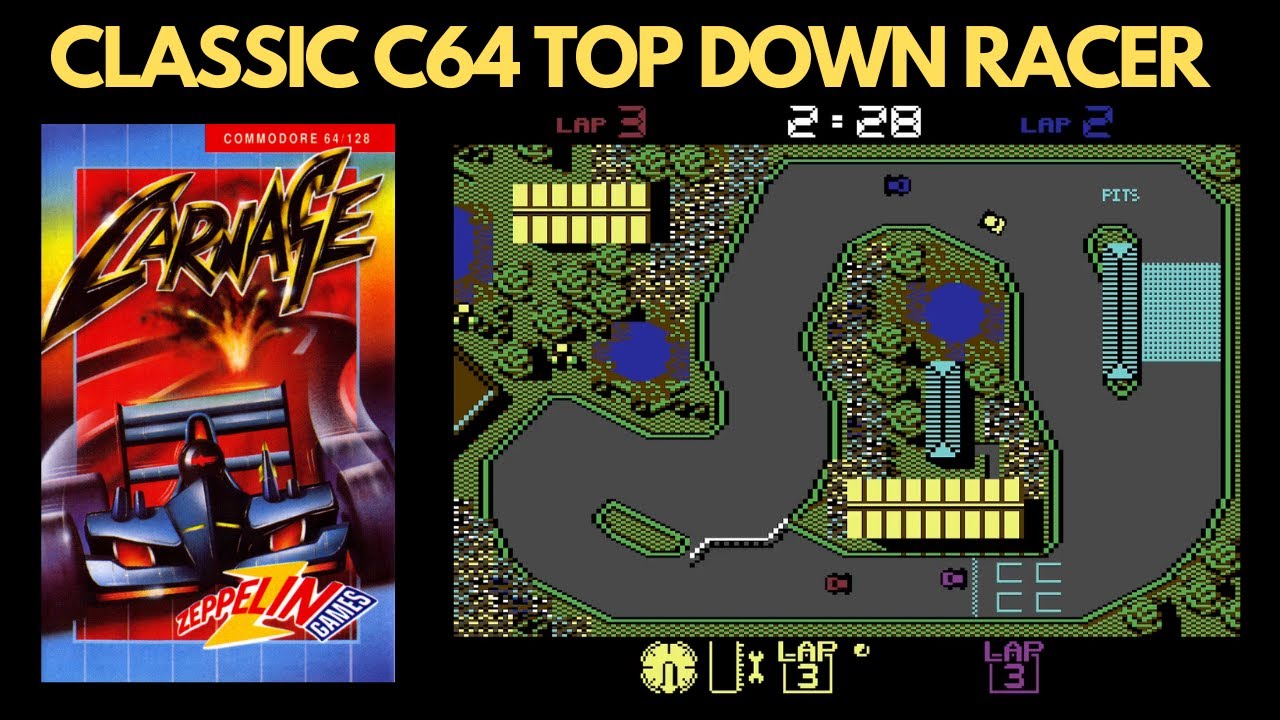 C64 - Carnage Overview - Top Down Racer (1993) - YouTube