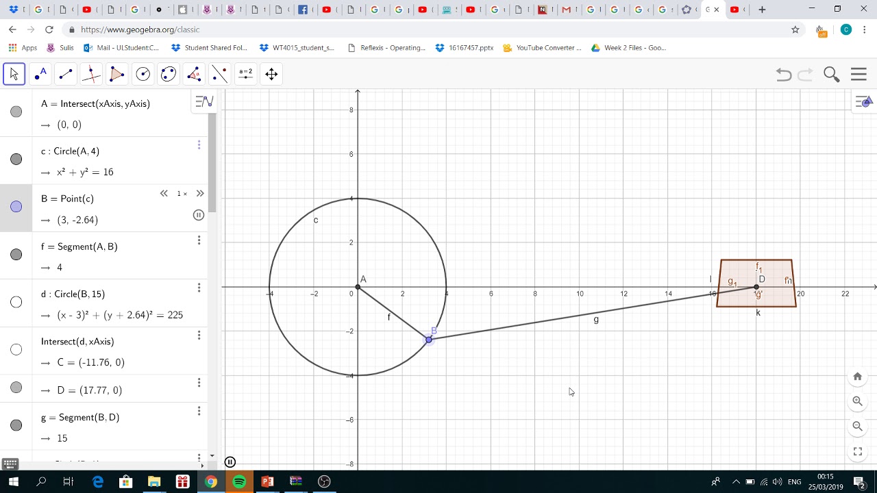 GeoGebra Link Mechanism - YouTube