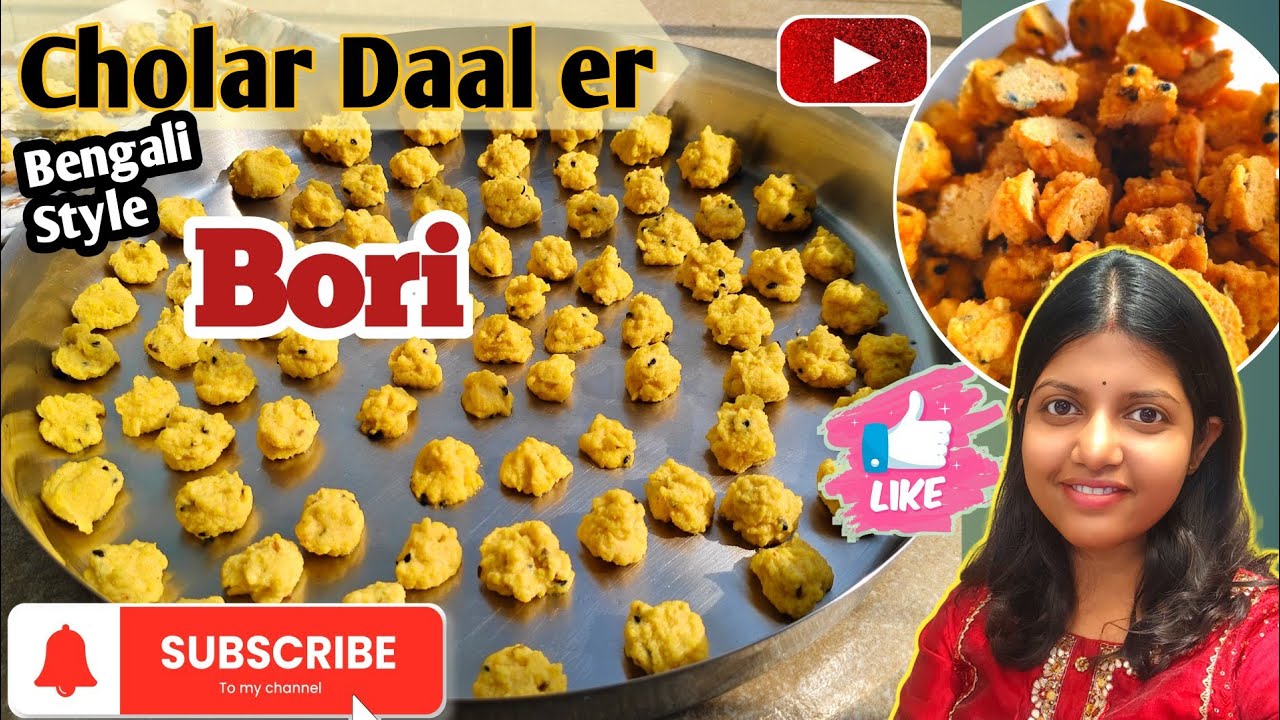 Bengali Bori Making | Cholar Daaler Bori (Channa Daal Bori) Easy Recipe ...