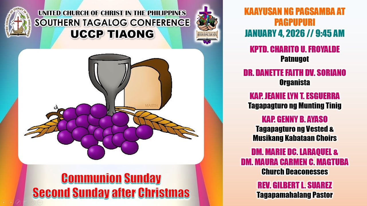 JANUARY 4, 2026 │ UCCP TIAONG SUNDAY WORSHIP - YouTube