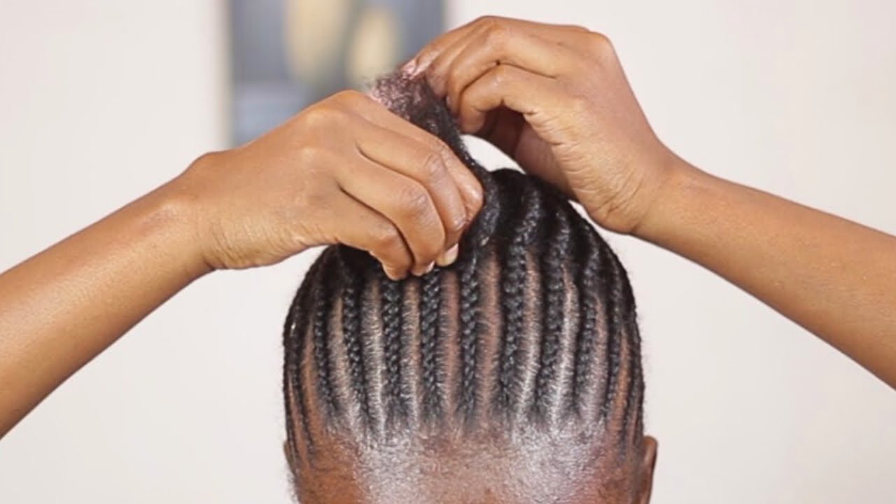 How to PART and CORNROW your hair in 10 minutes II Beginners Tutorial ...