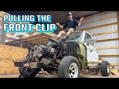 Removing the Front Clip on the 72' C10 - YouTube