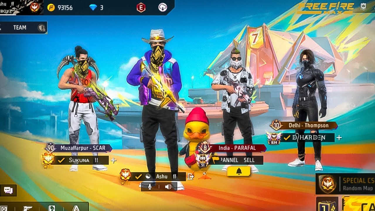 FREE FIRE LIVE CUSTOM ROOM GIVEAWAY | FF LIVE TEAM CODE GIVEAWAY | FF ...