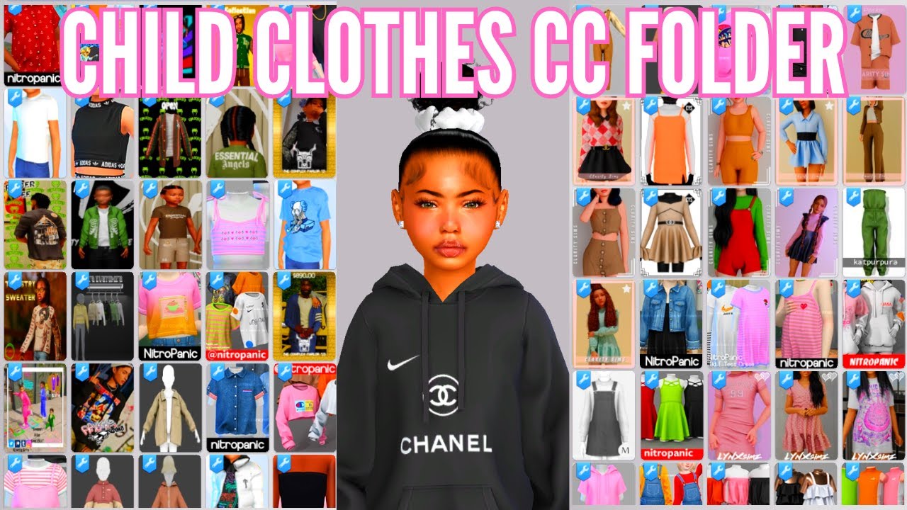 ‼️The Sims 4 Child Clothes CC Folder‼️ | Tops, Bottoms, and Fullbody ...