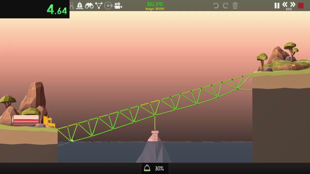 Poly Bridge 2 3-05 100% in 10.28 seconds - YouTube