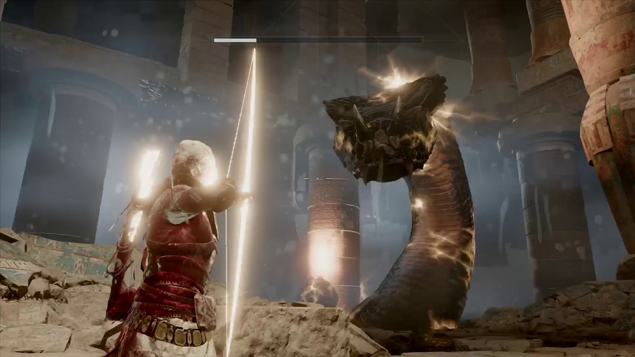 Assassin's Creed Origins - Giant Serpent Battle - YouTube