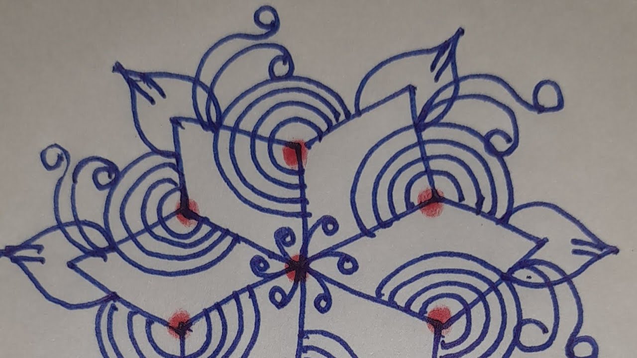 Tuesday rangoli design with 3-2 dots/Beautiful kolam for AADI 18 /Sri ...