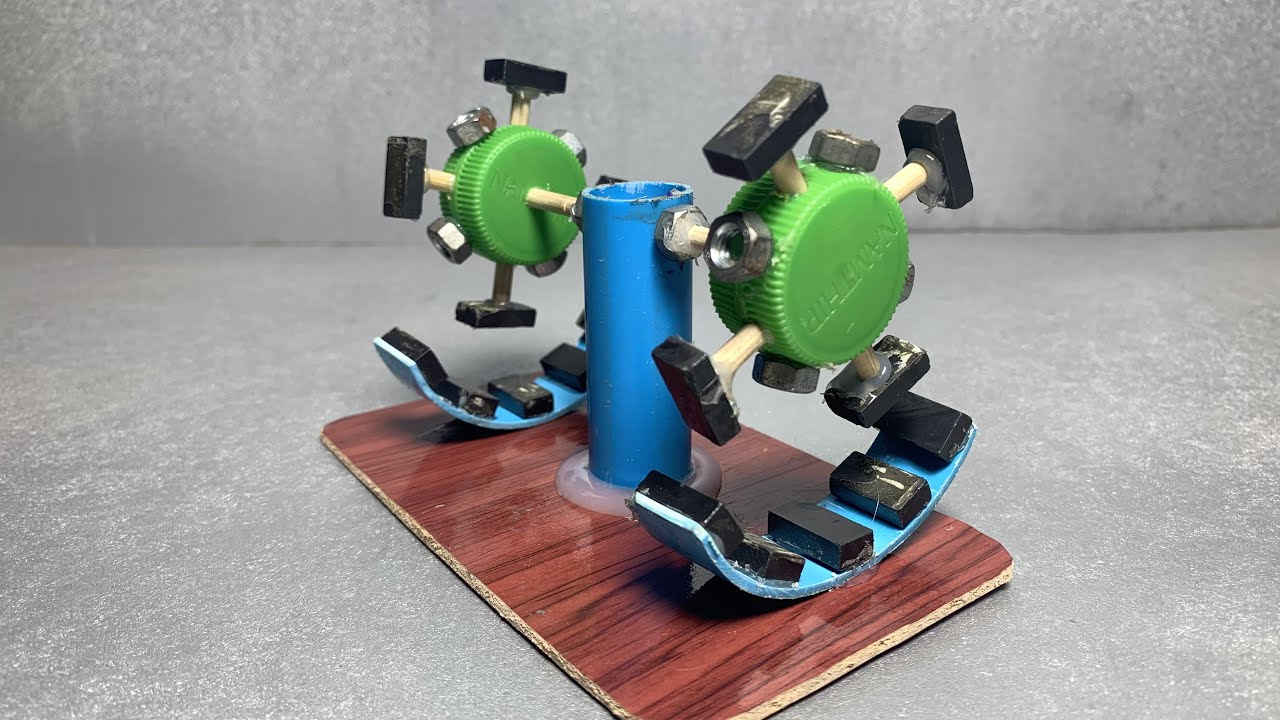 How to make Free energy Two Core Magnetic Motor at Magnet Rotation ...