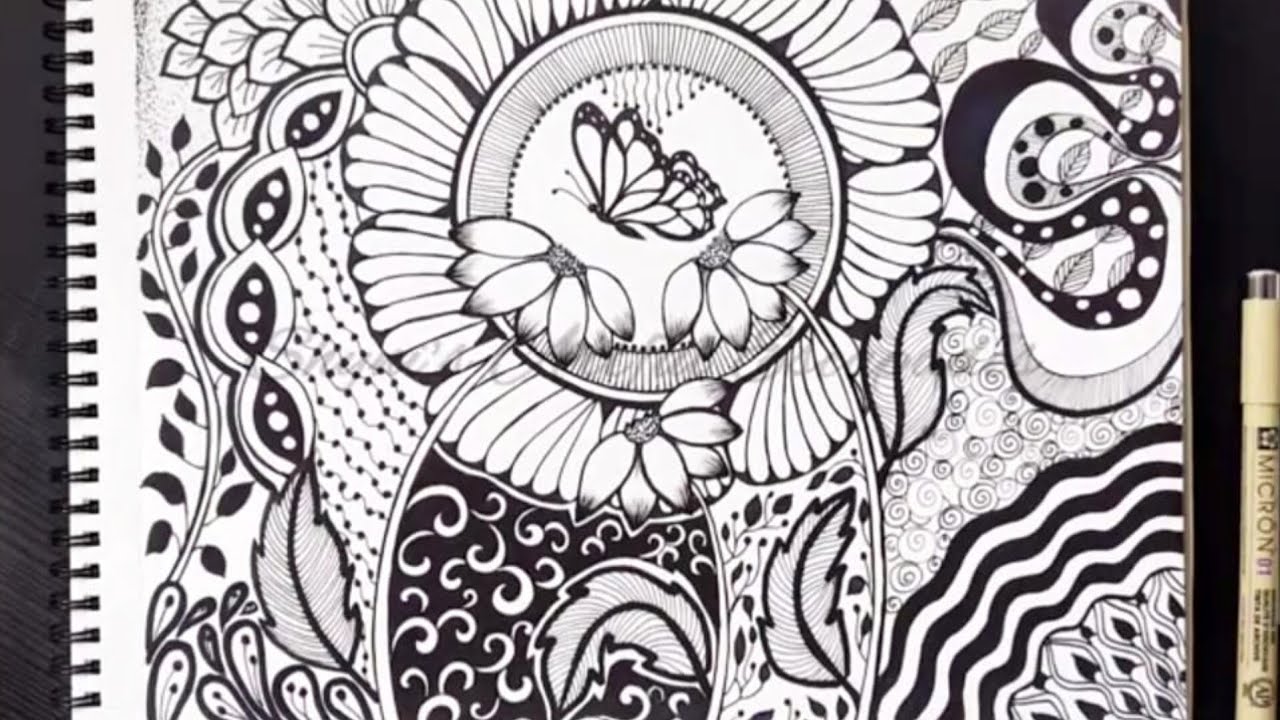 How to Draw Zentangle | Zentangle Pattern | Zentangle Design | Doodle ...