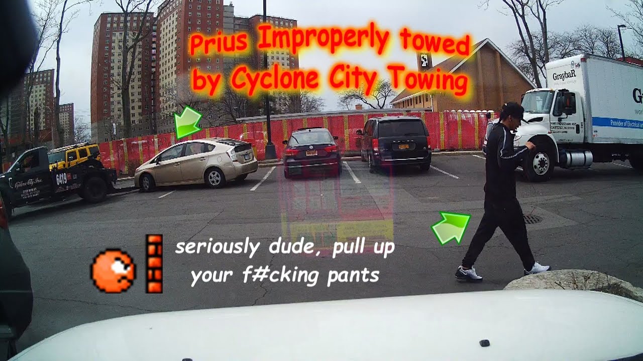 Improper Towing of Prius by Cyclone Towing - YouTube