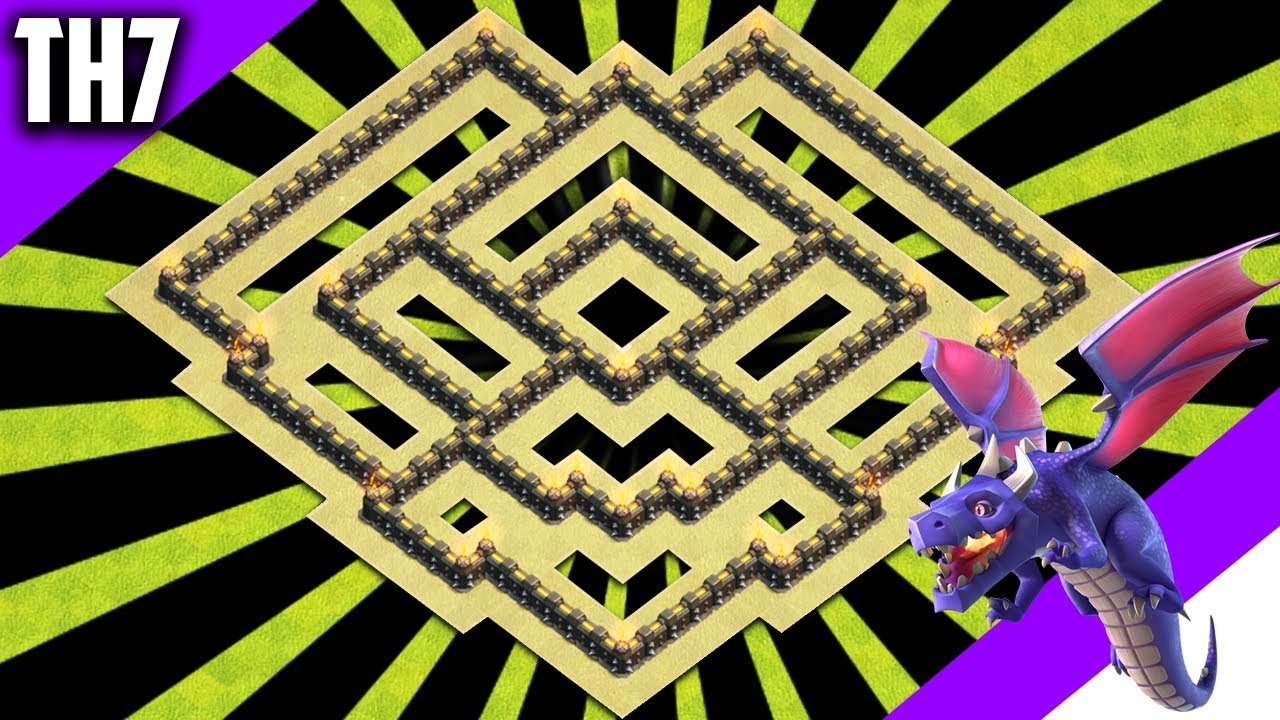 Best Town Hall 7 (Th7) Base 2020 Design Layout Anti 3 Star | New Th 7 ...