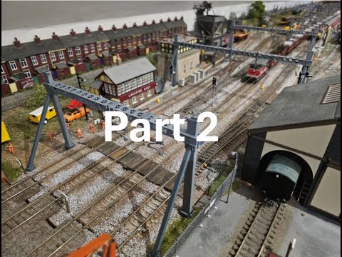 Large 40ft loft layout OO gauge model railway Catenary Part 2 - YouTube