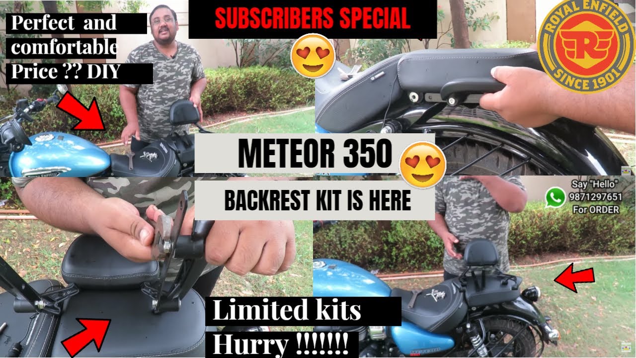 Royal Enfield Meteor 350 Backrest Extender for Meteor 350 is finally ...