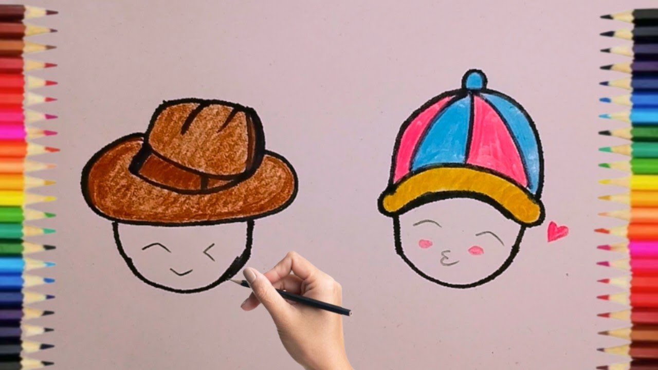 How to draw a baby hat (pencil) Drawing/Coloring - YouTube