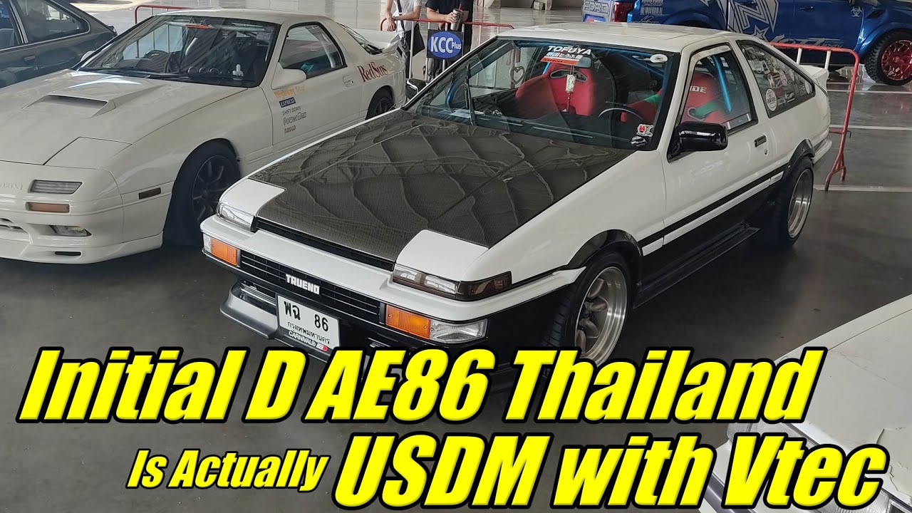 Toyota AE86 Initial-D Thailand is USDM with Vtec Engine - YouTube