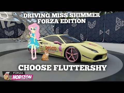 MLP Driving Miss Shimmer FORZA EDITION (CHOOSE FLUTTERSHY) - YouTube