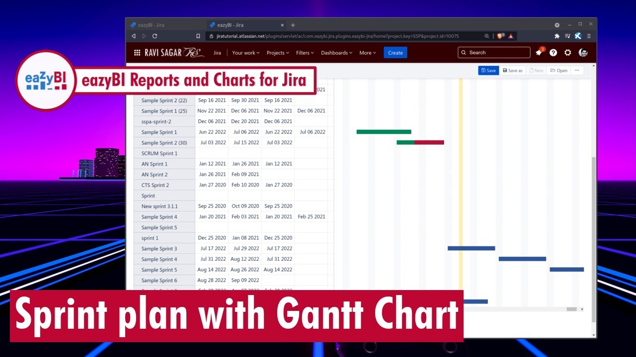 eazyBI - Create Sprint plan Gantt chart - YouTube
